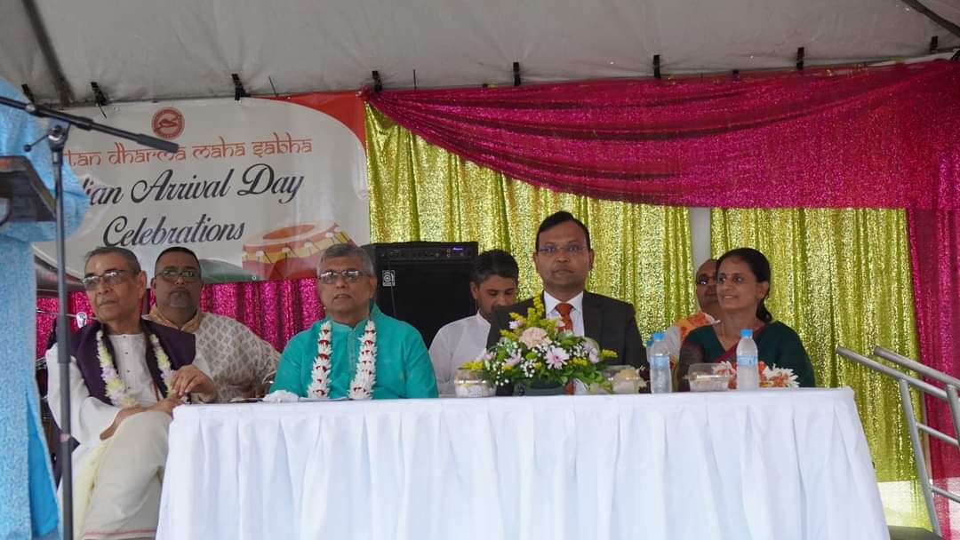 Indian Arrival Day Celebration hosted by 'Sanatan Dharma Maha Sabha ...